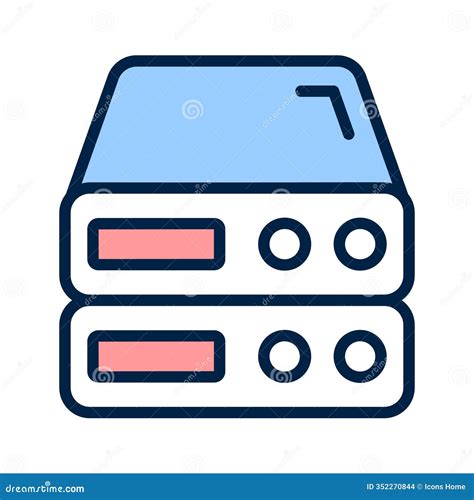 Data Storage And Network Communication Management Icon Of Data Server