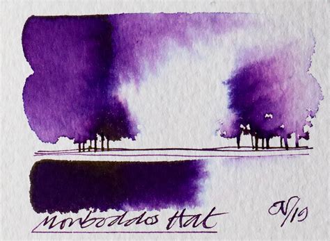 Fpuk Monboddos Hat And Scribble Purple Review Fountain Pen Ink Art