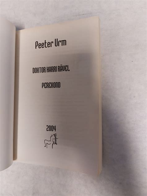 Doktor Harri Rävel Perekond Peeter Urm 2004 Raamaturinglus Kasutatud Raamatud