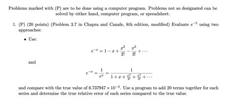 Solved Problems Marked With P Are To Be Done Using A Chegg