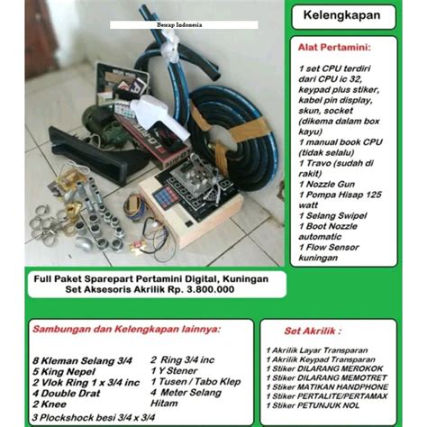 Jual Paket Spare Part Pom Mini Pertamini Super Komplit Shopee Indonesia