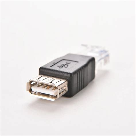New Crystal Head Rj Male To Usb Af A Female Adapter Connector Laptop Lan Network Cable