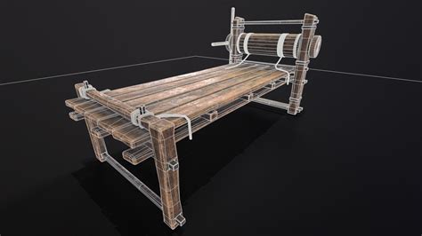 3d Model Medieval Rack Torture Vr Ar Low Poly Cgtrader