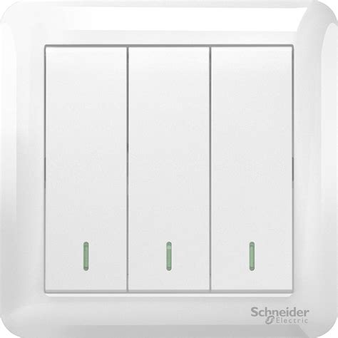 Schneider Electric 10ax 250v 3 Gang 1 Way Switch White A3g33b1aweg11 Buy Best Price In Uae