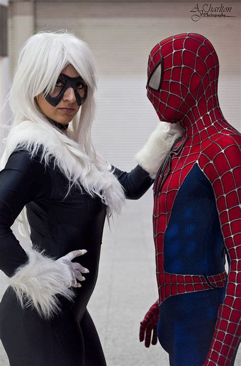 Photograph 014 Spiderman And Black Cat Cosplay Outfits Cosplay Woman