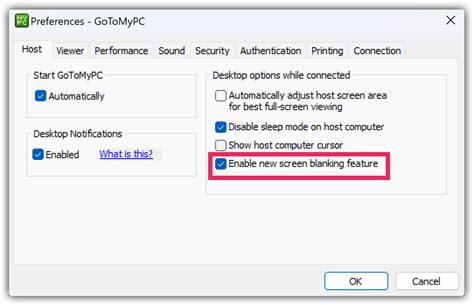 Enable Screen Blanking In GoToMyPC GoToMyPC Support