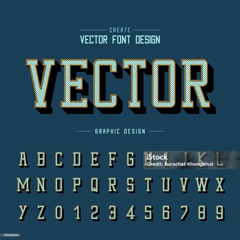 선 글꼴 및 문자 벡터 그림자 서체 및 숫자 디자인 배경 그래픽 텍스트 3차원 형태에 대한 스톡 벡터 아트 및 기타 이미지