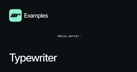 Typewriter — Motion Example