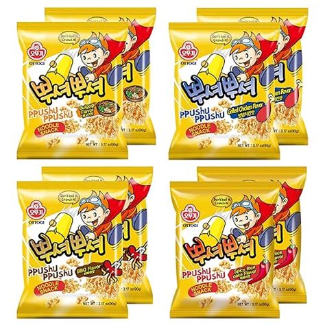 [ottogi] Ppushu Ppushu Korean Ramen Snack Variety Pack Crush To Eat