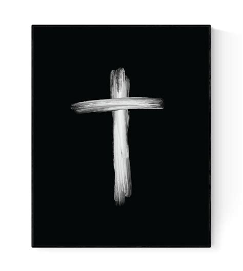 Cross Black And White Background