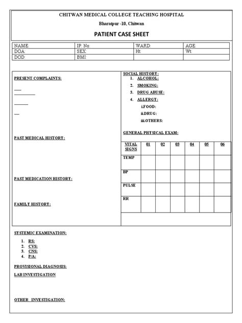 Patient Profile Form Pdf