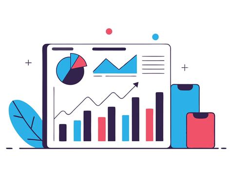 Modern Data Visualization On A Tablet Displaying Growth 58308939 Vector