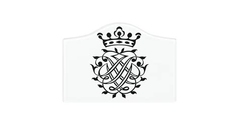 Johann Sebastian Bach Seal Crest Monogram Insignia Door Sign Zazzle