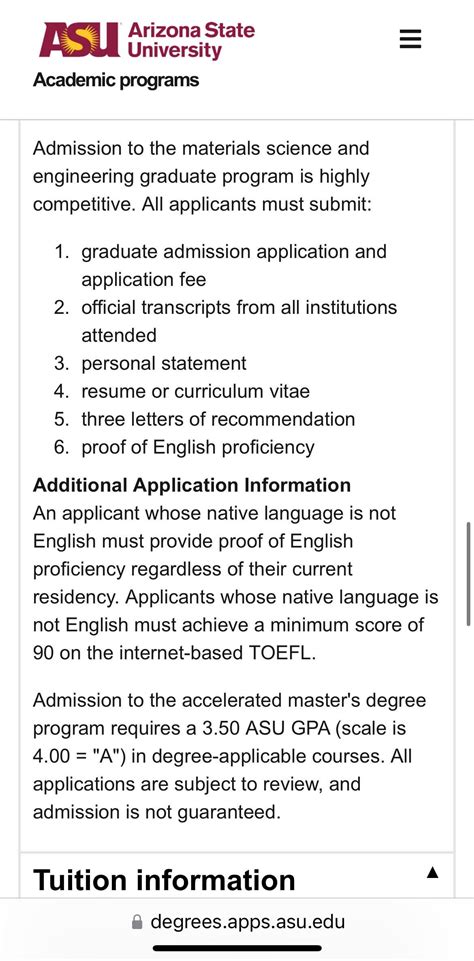 Question About Asu Masters Program For Materials Science And