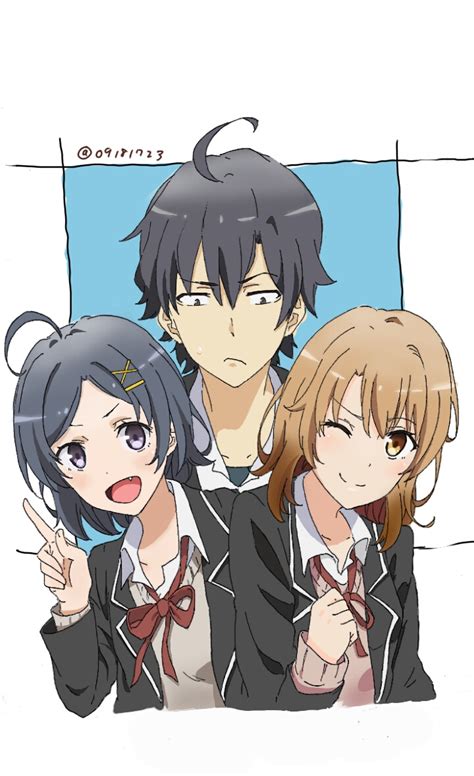 Isshiki Iroha Hikigaya Hachiman And Hikigaya Komachi Yahari Ore No