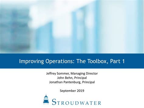 PDF Improving Operations The Toolbox Part DOKUMEN TIPS