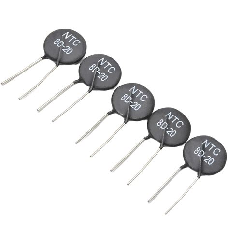 Mua Ntc Thermistor Resistors 8d 20 6a 8 Ohm Inrush Current Limiter Temperature Sensors Pack Of 5