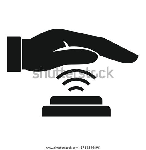 Palm Scan Authentication Icon Simple Illustration Stock Vector Royalty