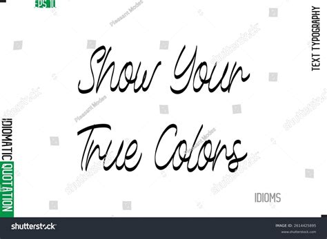 Stylish Cursive Calligraphy Slogan Lettering Idiom Stock Vector