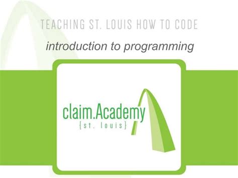 Claim Academy Intro To Programming Ppt