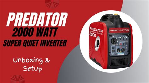 Harbor Freight PREDATOR 2000 Watt SUPER QUIET Inverter Generator (UNBOXING & SET UP) - YouTube
