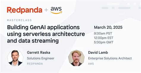 join redpanda and aws partners teams for a virtual hands on masterclass
