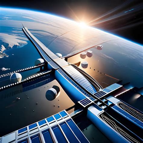 premium ai image ai powered space station orbiting earth