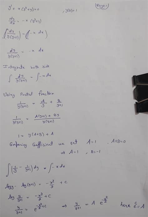 [solved] this is a first order differential equation with conditions
