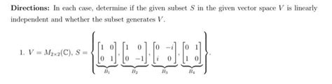 Solved Directions In Each Case Determine If The Given