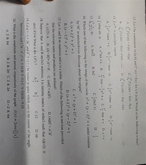 12 Let F Be Continuous On A B And F X F X For StudyX