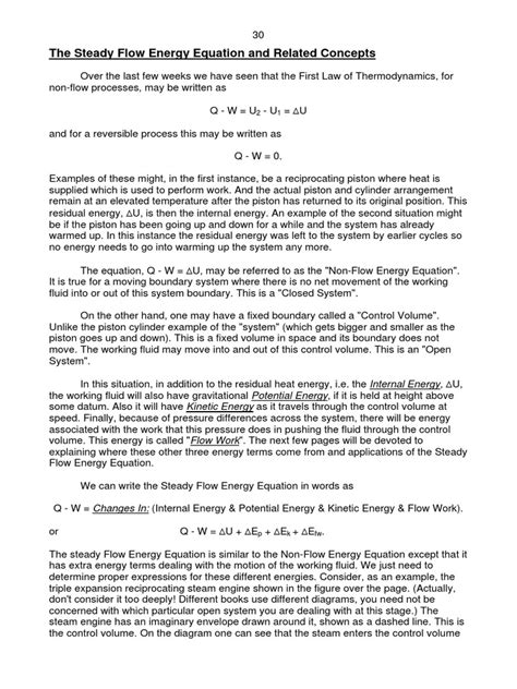Steady Flow Energy Equation Pdf Enthalpy Fluid Dynamics