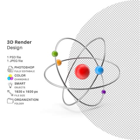 Premium Psd Molecule Model 3d Modeling Psd File Realistic Molecule