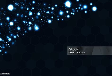 다각형 형상 기술 미래 디지털 유리 미러 블루 라인 웹 입자 분자 추상 배경와 0명에 대한 스톡 벡터 아트 및 기타 이미지