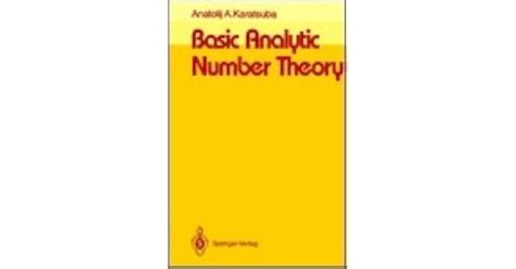 Basic Analytic Number Theory By Anatolij A Karatsuba