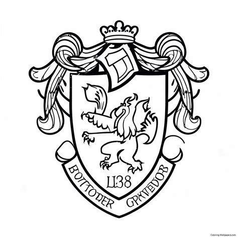 Gryffindor Crest Coloring Page 16690 13156