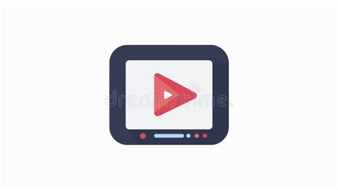 Play Button Icon In Flat Style Streaming Tv Stock Vector Illustration Of Screen Online 344224641