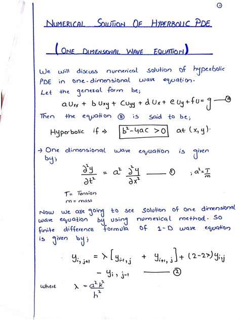 Numerical Solution Of Hyperbolic Pde Pdf