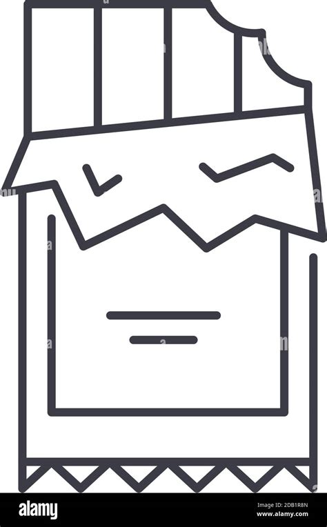 Chocolate Icon Linear Isolated Illustration Thin Line Vector Web Design Sign Outline Concept