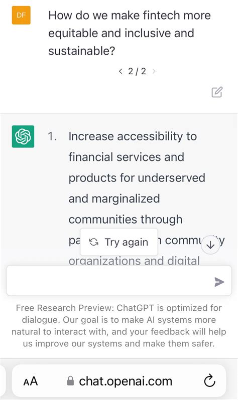 David D On Linkedin Chatgpt Chatgptchallenge Openai Ai Financialinclusion Fasterpayments…