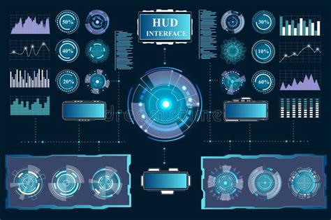 Game Hud Interface Space Dashboard With Tech Digital Ui Elements
