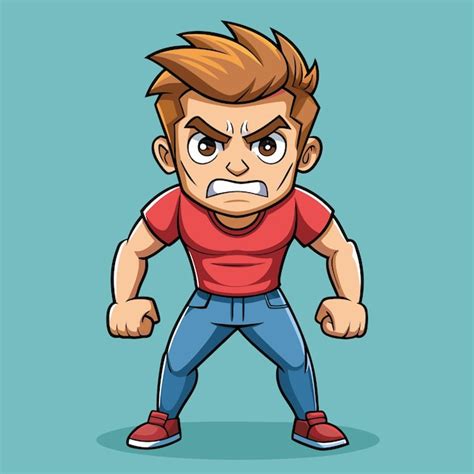 Adorable Man Displaying Upset Emotions Cartoon Vector Illustration Premium Ai Generated Vector