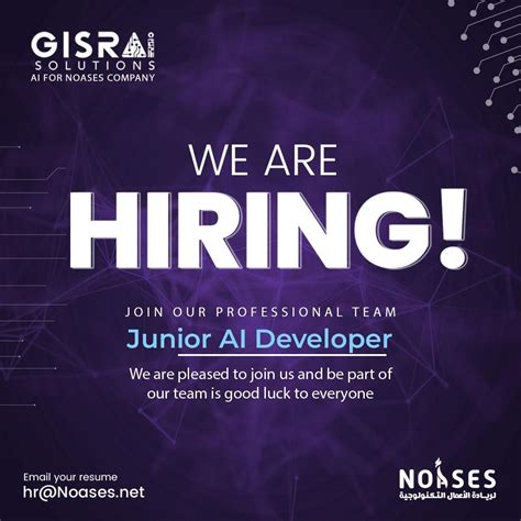 We Are Seeking Highly Skilled And Motivated 𝐉𝐮𝐧𝐢𝐨𝐫 𝐃𝐞𝐯𝐞𝐥𝐨𝐩𝐞𝐫 𝐀𝐈 To Join