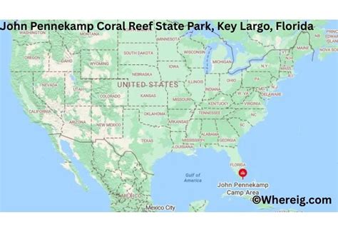 Where Is John Pennekamp Coral Reef State Park Locatedkey Largo
