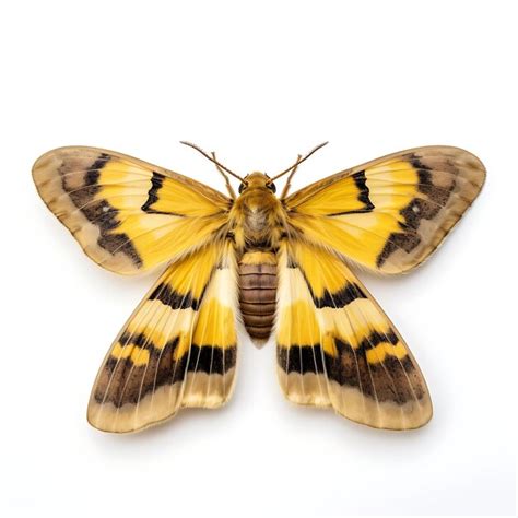 Premium Ai Image Corn Earworm Moth Capturing Its Dull Yellowbrown W On White Background Beauty