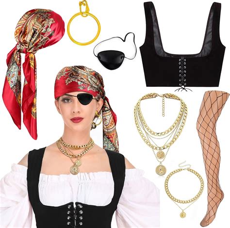 Feyir Pirate Accessories Outfit For Women Halloween Cosplay