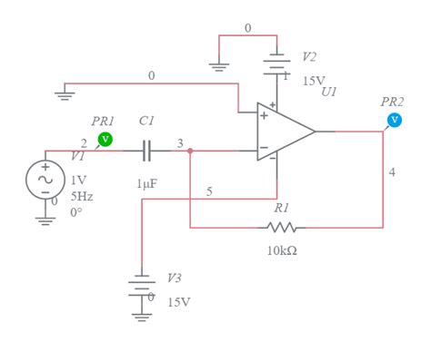 Ideal Differentiator Using Op Multisim Live