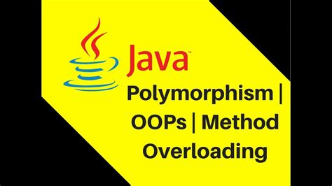 8 8 polymorphism oops method overloading youtube