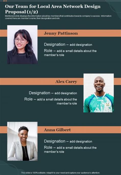 Our Team For Local Area Network Design Proposal One Pager Sample