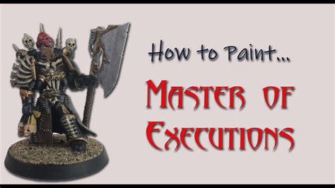 How To Paint Black Legion Master Of Execution Youtube