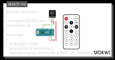 IR Decode Test Wokwi ESP32 STM32 Arduino Simulator